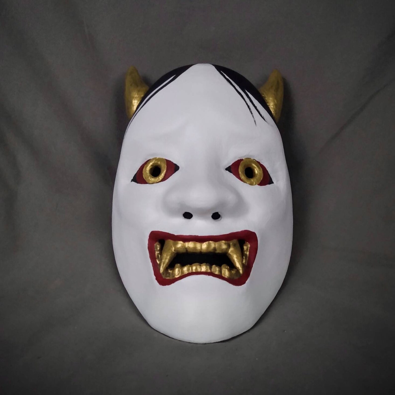 Namanari Hannya Mask / Bushido Mask / Samurai Half mask / | Etsy