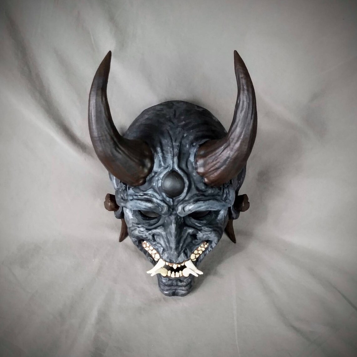 Grey Goblin Oni Mask / Wearable Oni Mask / Japanese Yokai - Etsy