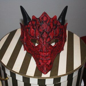 Red Dragon Mask / Half Mask | Etsy