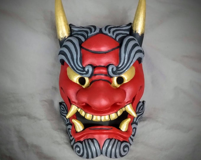 Traditional Oni Mask / Bushido Mask / Japanese Theater Mask - Etsy