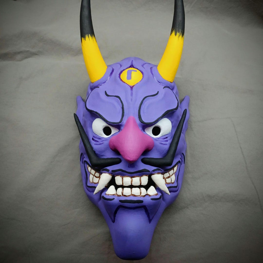 Waluigi Oni Mask - Etsy