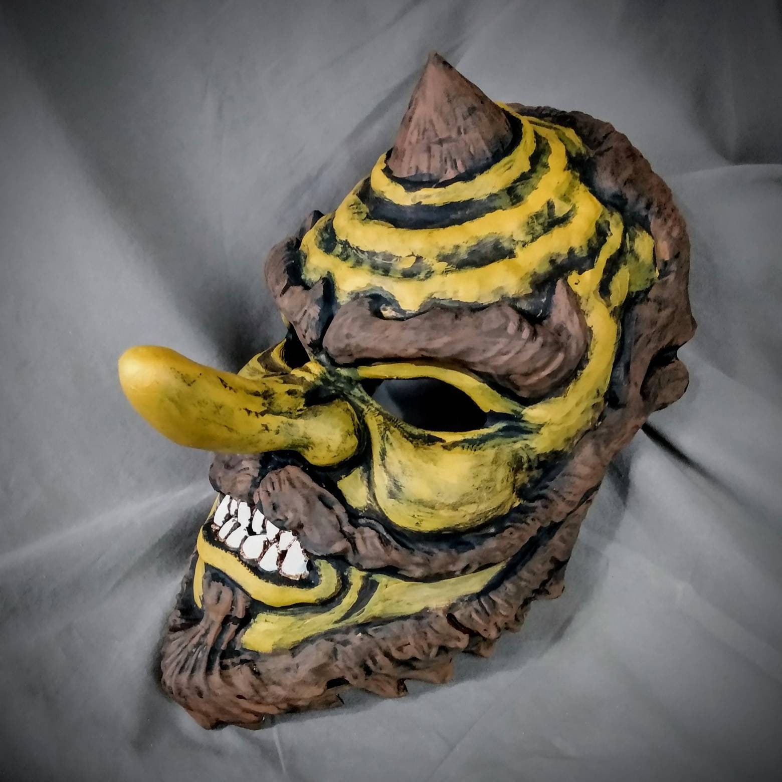 Tengu Mask Yellow Tengu Mask - Etsy