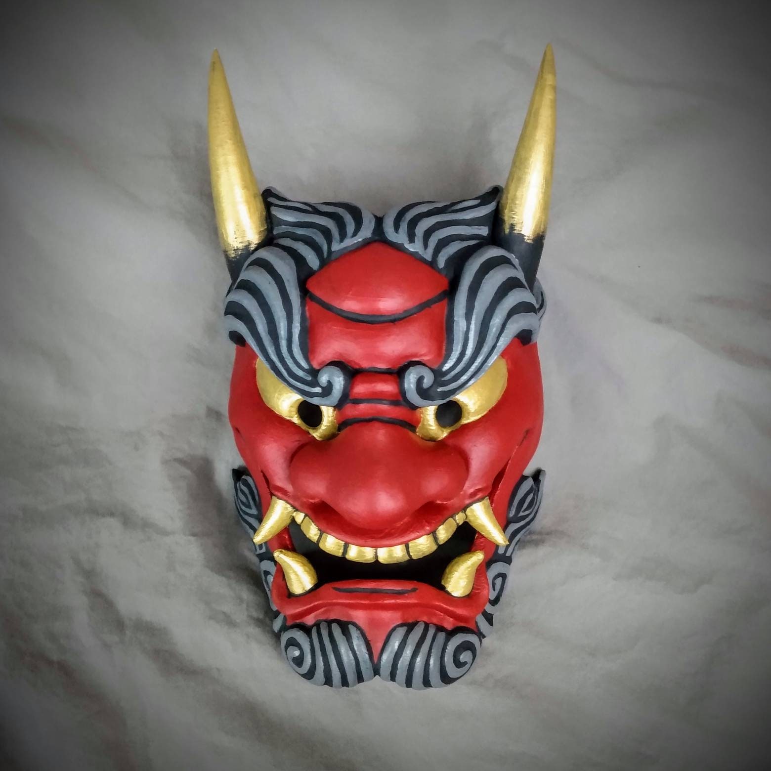 Traditional Oni Mask / Bushido Mask / Japanese Theater Mask - Etsy