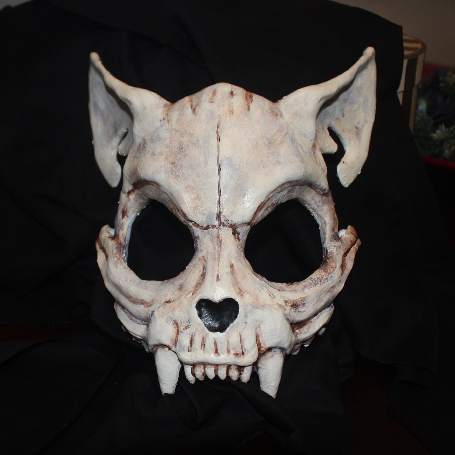 Cat Skull Mask / Wearable Cat Skull / Scary Skull Mask / | Etsy