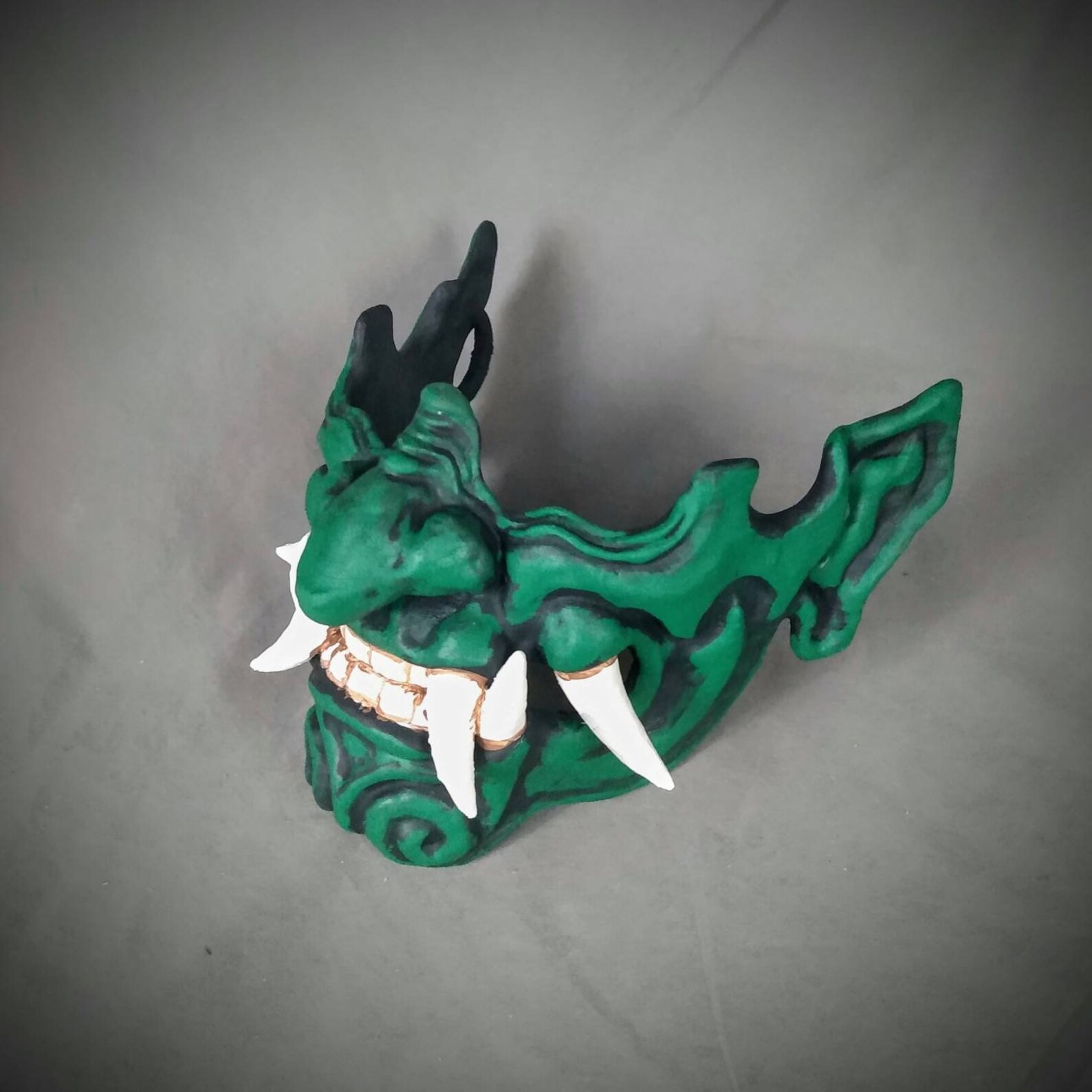 Oni Style Mempo Mask / Bushido Mask / Samurai Half Mask / - Etsy