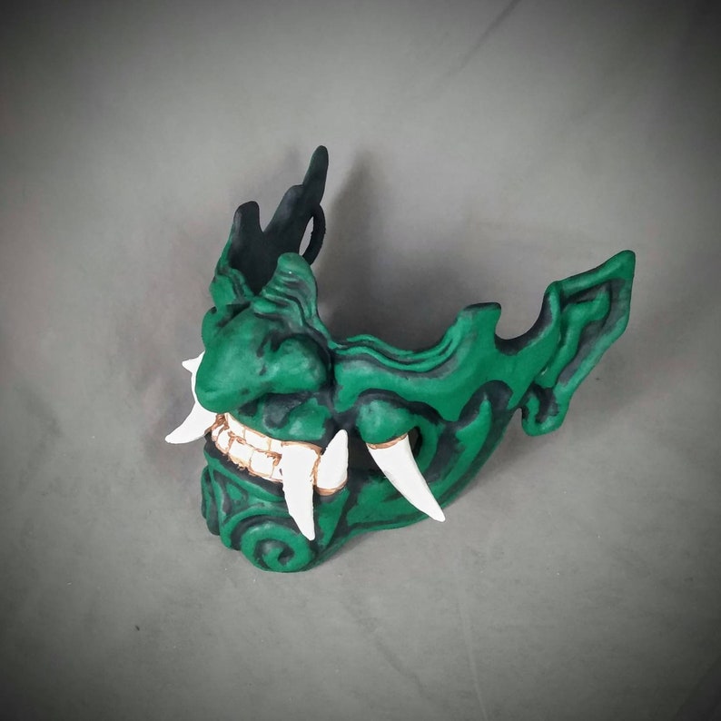 Oni Style Mempo Mask / Bushido Mask / Samurai Half Mask / | Etsy
