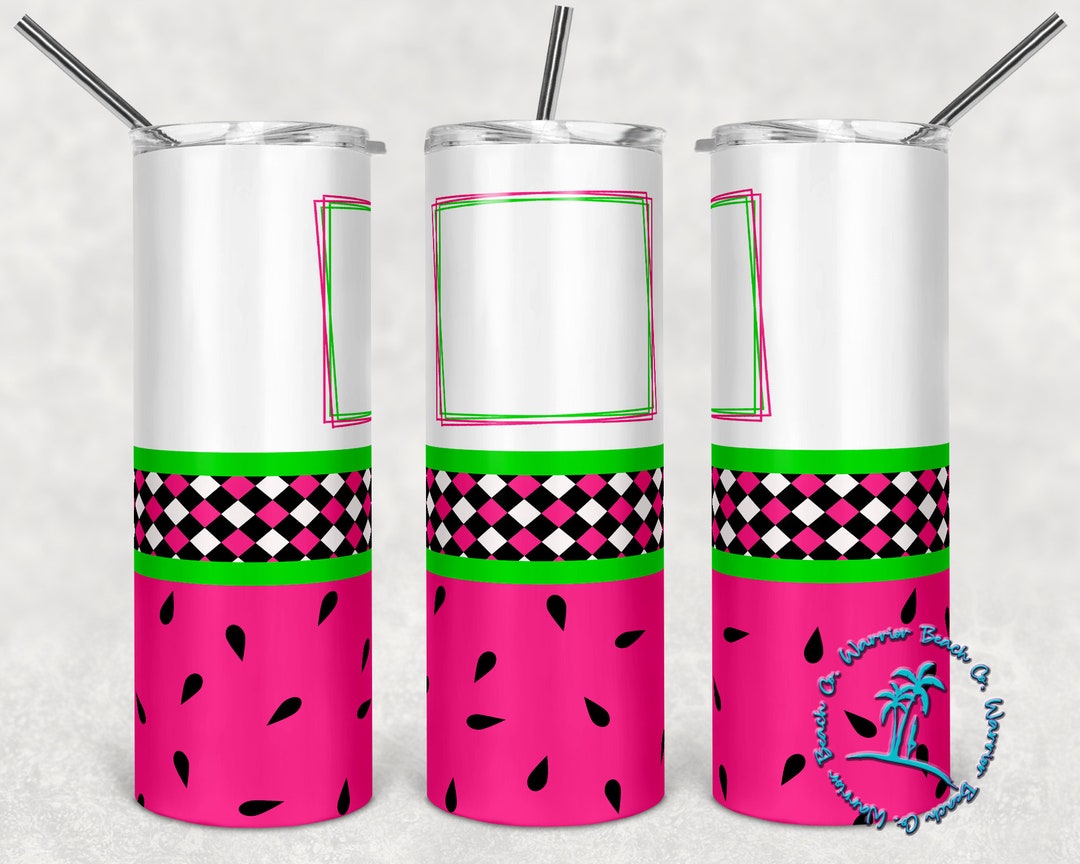 Watermelon Checkers Tumbler Digital Design - Etsy
