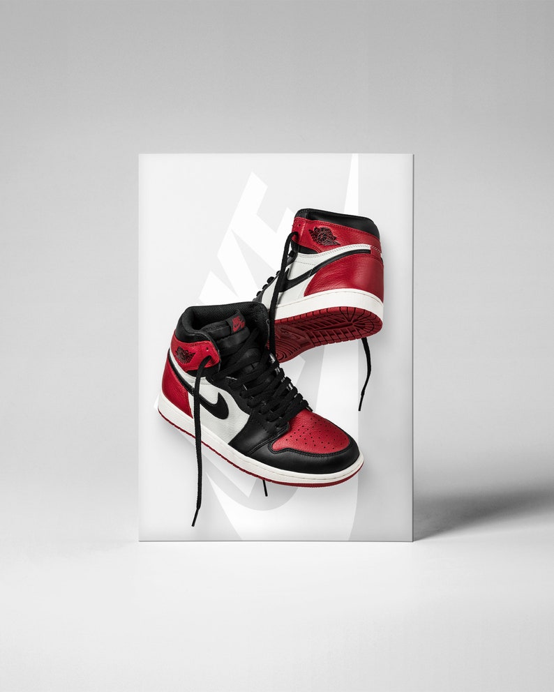 Premium Hypebeast Poster Air Jordan 1 Bred Toe Sneaker - Etsy