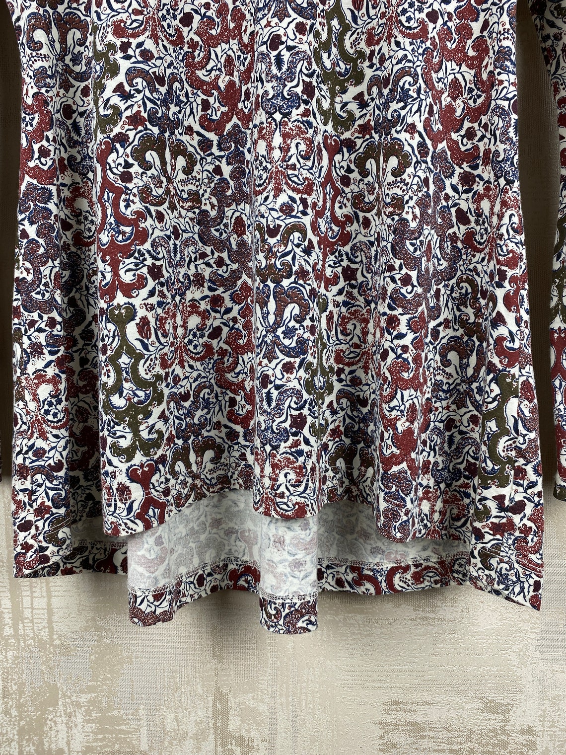 Peruvian Connection Floral Long Sleeve Tunic Women's Top Size M - Etsy