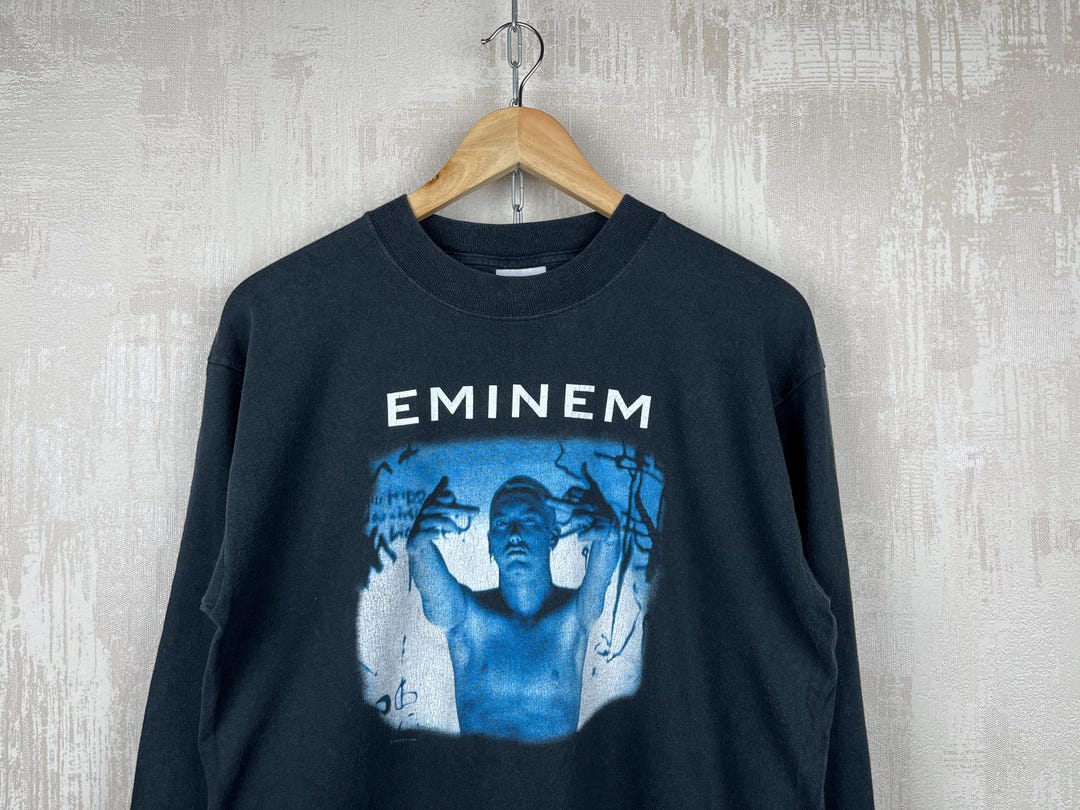 Vintage EMINEM 1999 Middle Finger Rap Hip Hop Slim Shady Long Sleeve T ...