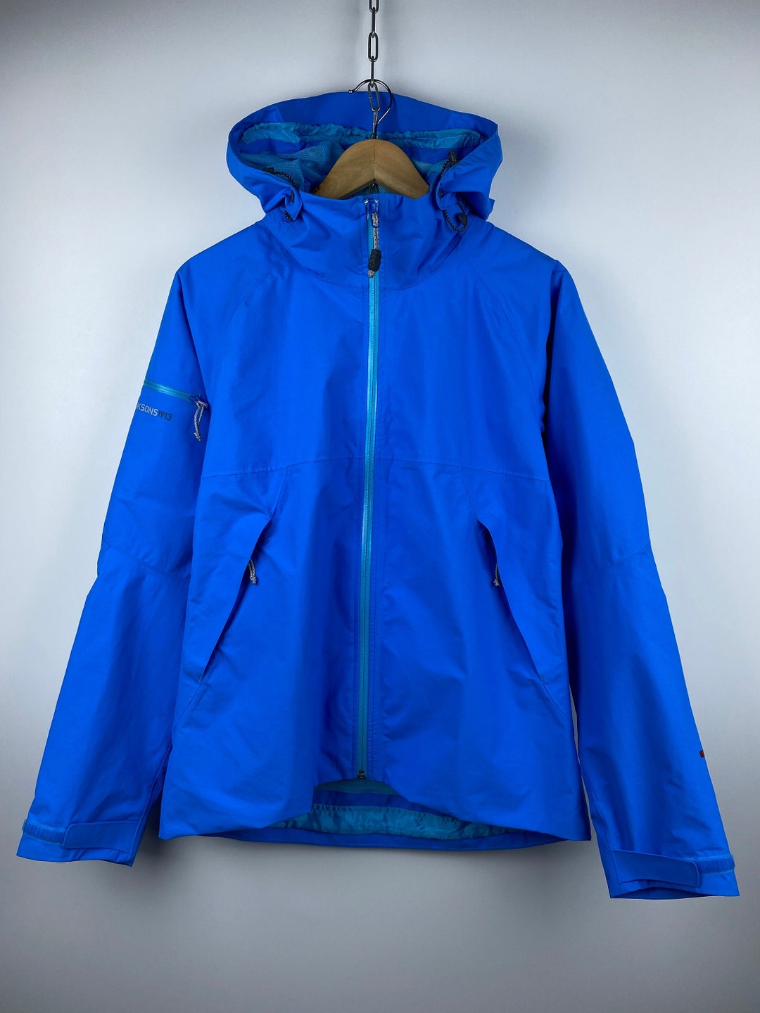 Vintage Didriksons Storm System Outdoor Hooded Women's Jacket Size 38 ...