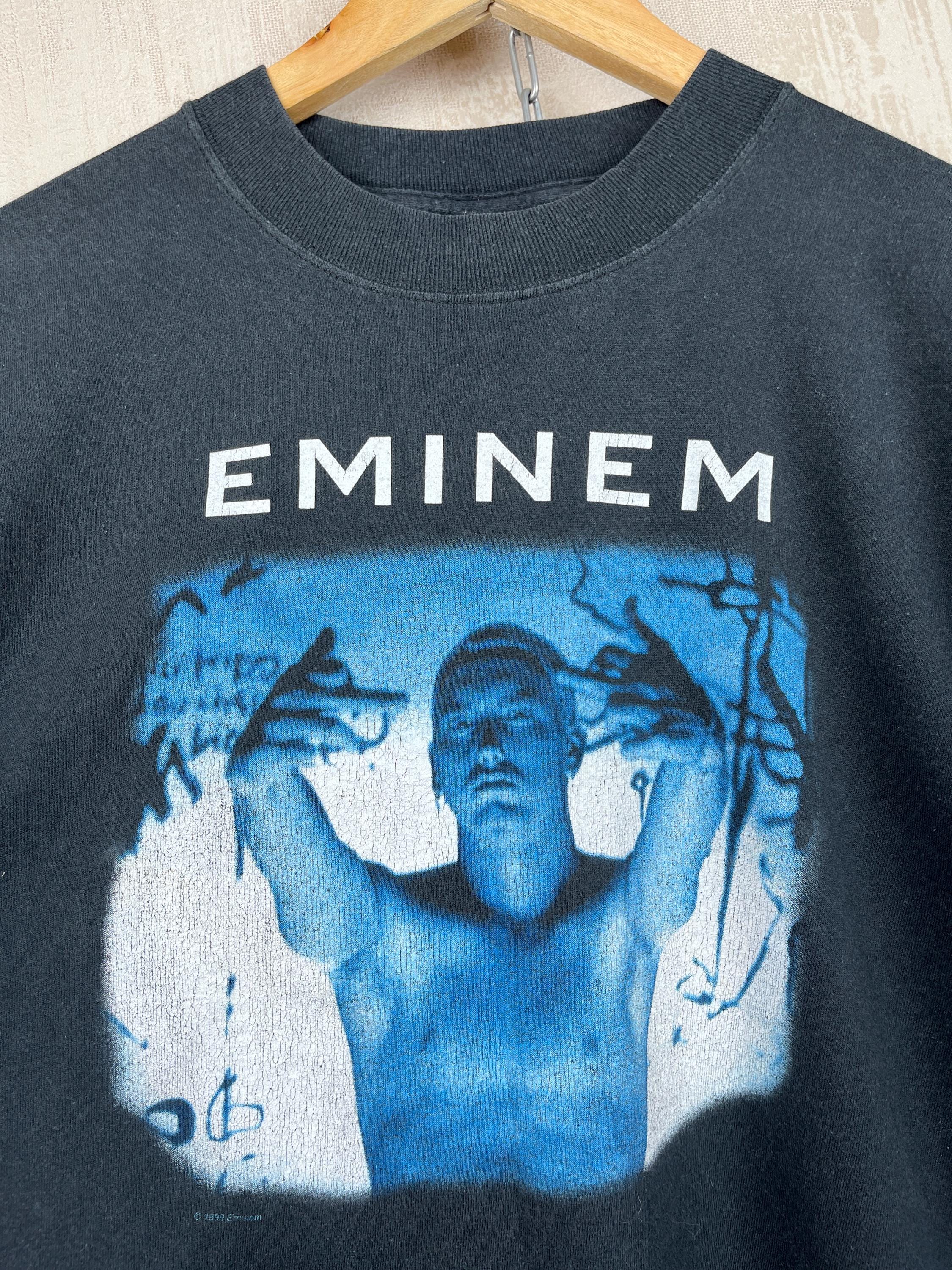Vintage EMINEM 1999 Middle Finger Rap Hip Hop Slim Shady Long Sleeve T ...