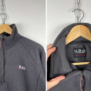 Vintage RAB Active Arran Pull on Half Zip Pullover Sweater Polartec ...