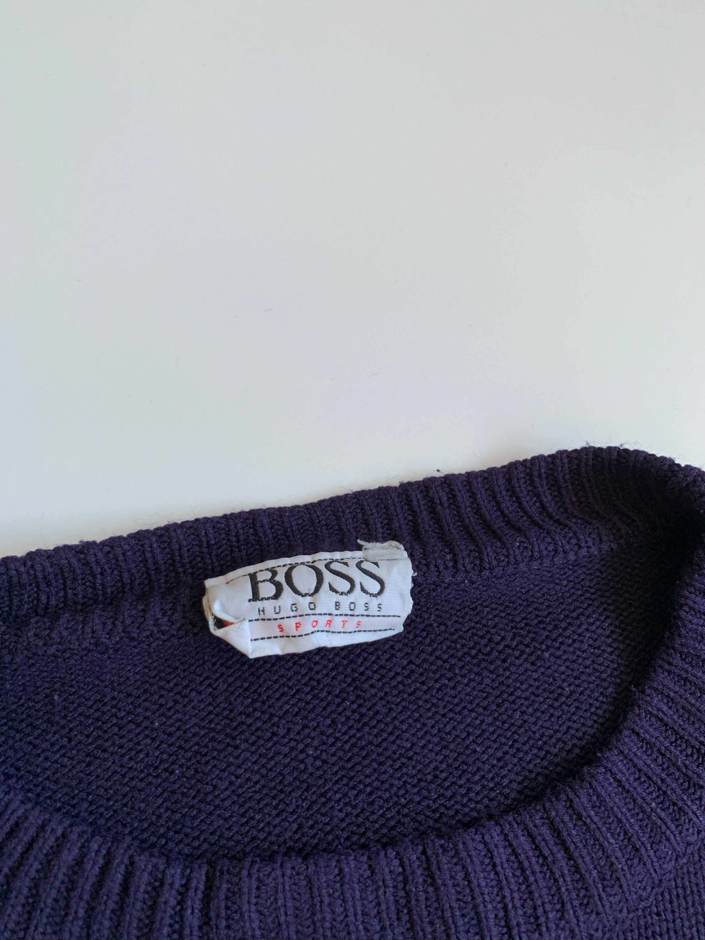 90s Hugo Boss Big Embroidered Logo Vintage Mens Sweater Size M ...