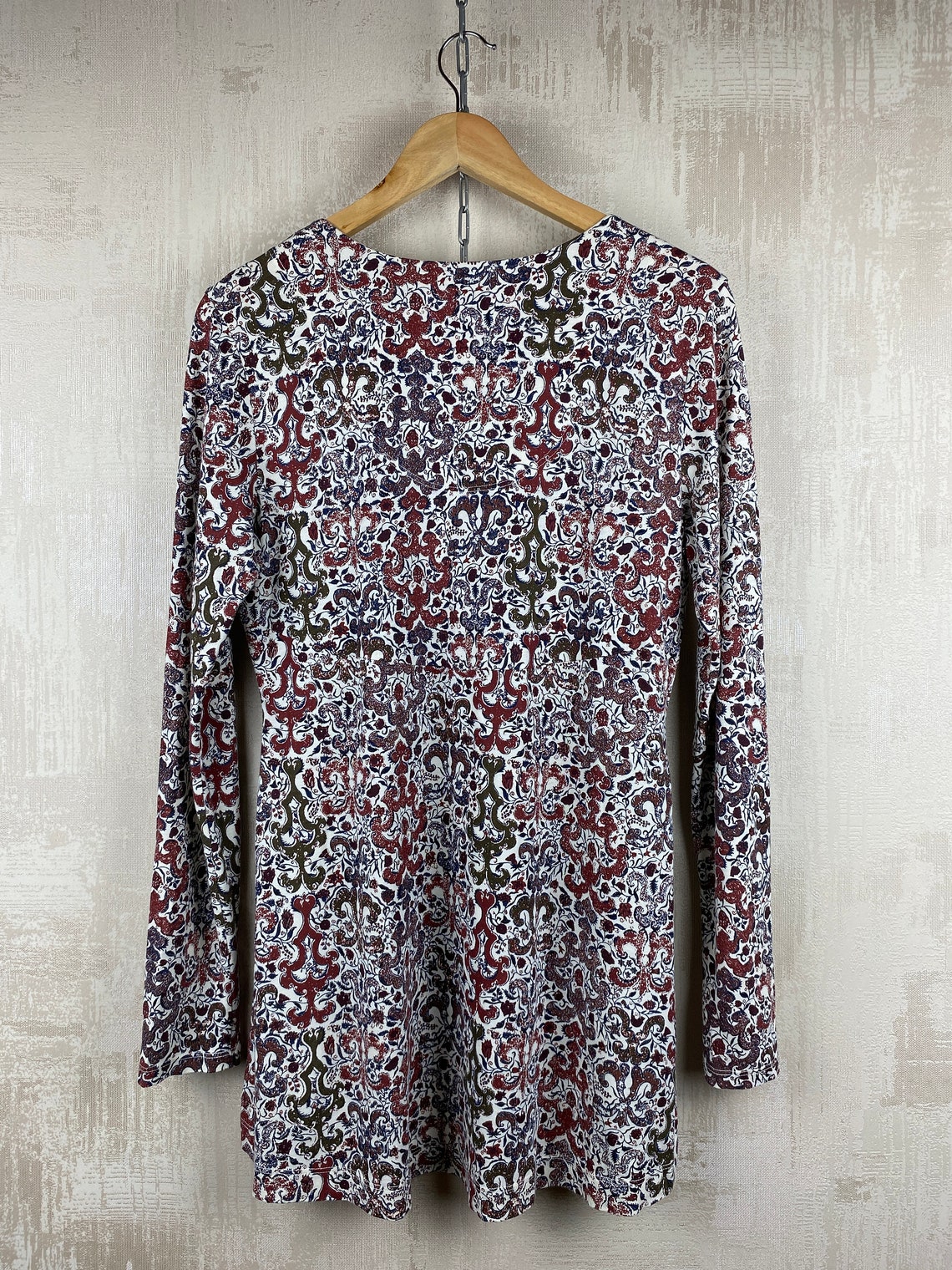 Peruvian Connection Floral Long Sleeve Tunic Women's Top Size M - Etsy