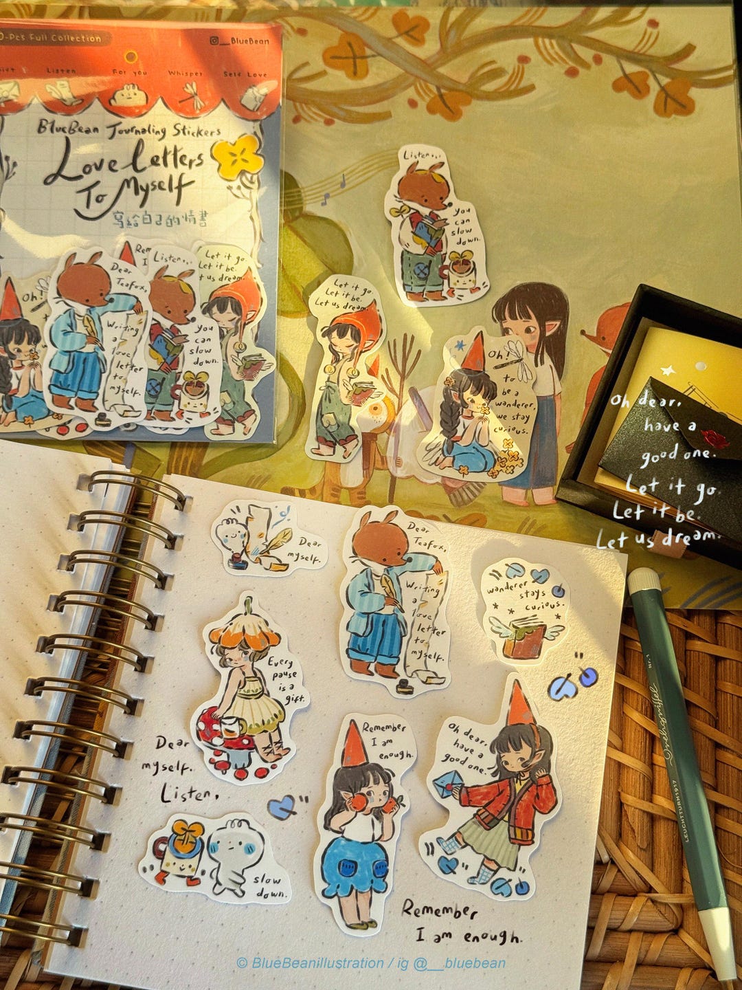 Bluebean Love Letters to Myself Sticker Pack | Official Store - Etsy