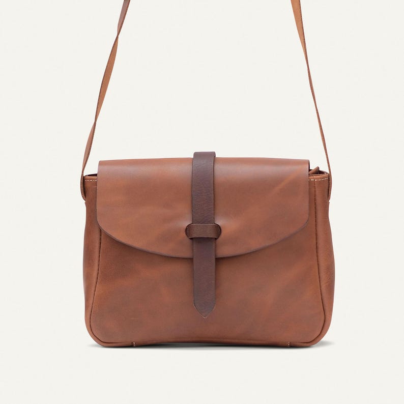 Leather Crossbody Handbag, Tan Leather Shoulder Bag, Crossbody, Leather ...