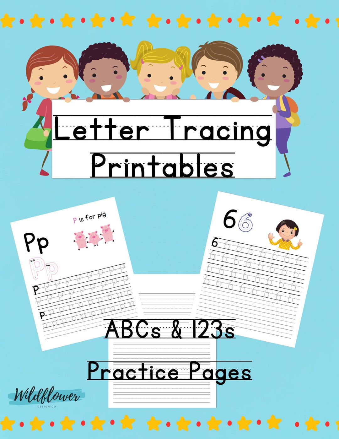 Abcs & 123s Tracing and Practice {printable} - Etsy