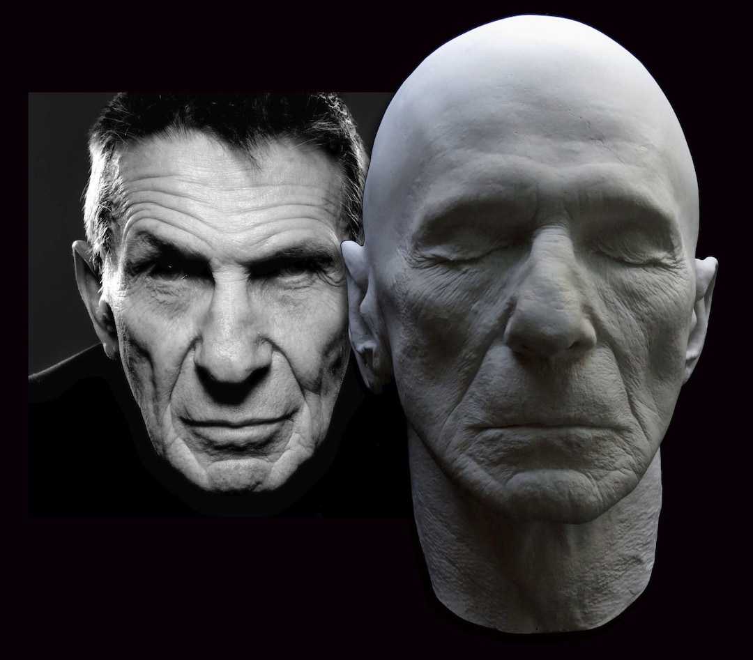 Leonard Nimoy Rare Life Mask With Ears Star Trek Mr. Spock Live Long ...
