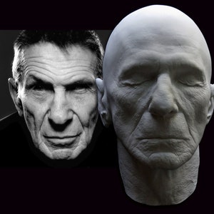 Leonard Nimoy Rare Life Mask With Ears Star Trek Mr. Spock Live Long ...