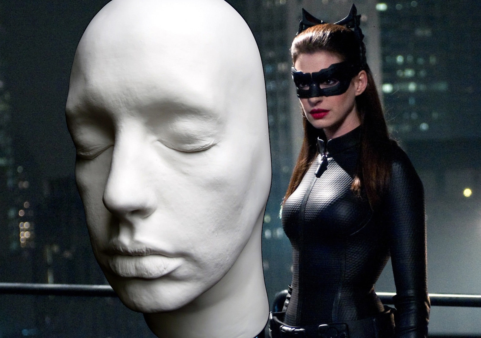 Anne Hathaway Half Face Life Mask Lifecast Bust Dark Knight - Etsy Canada