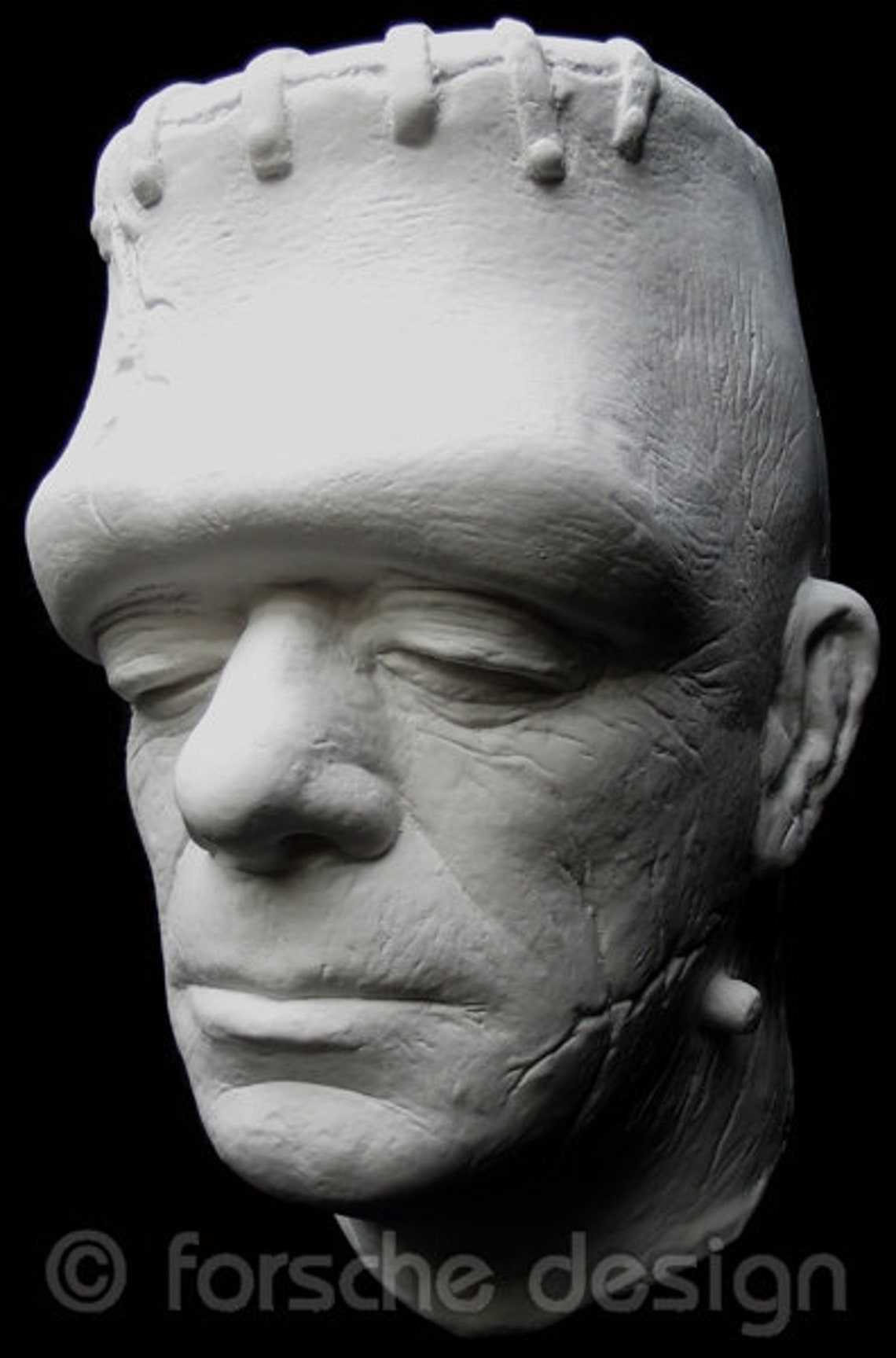 Glenn Strange Frankenstein Life Mask From Abbott and Costello Meet ...