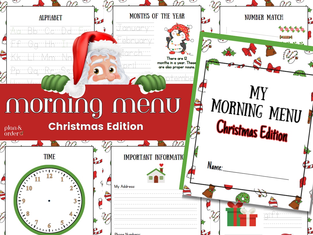 Morning Menu - Christmas Edition - Etsy