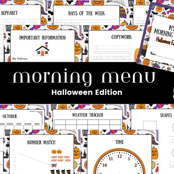 Halloween Menu - Etsy