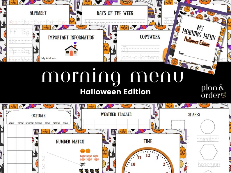 Morning Menu - Halloween Edition - Etsy