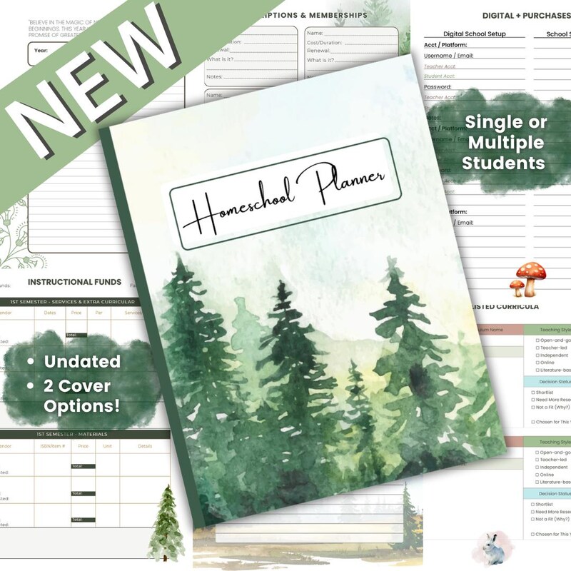 Homeschool Log Undated - Etsy