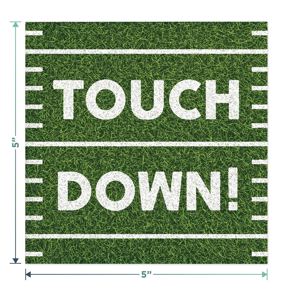 Football Fun Paper Dessert Plates and Touchdown Beverage Napkins ...