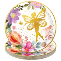 Fairy Party Paper Dinner Plates 8ct - Enchanted Garden Party, Fairy ...