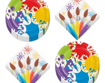 Paint Splatter Party Cups Art Party Cups Painting Cups - Etsy