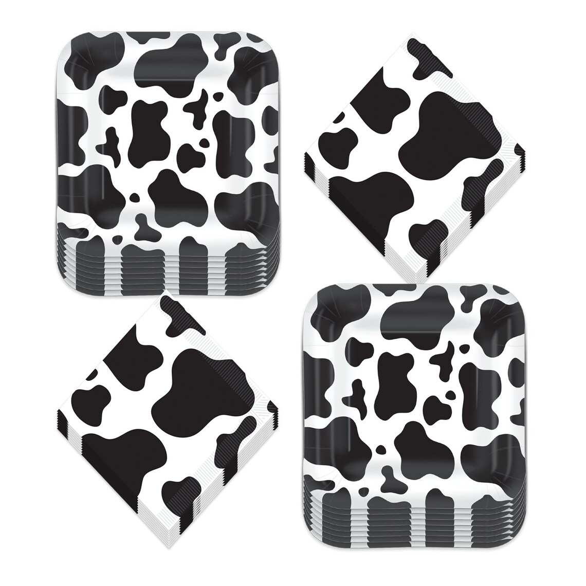 Cow Print Party Supplies Black and White Cow Print Paper - Etsy