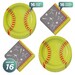 Softball Party Supplies Sports Team Paper Dinner Plates and Lunch ...