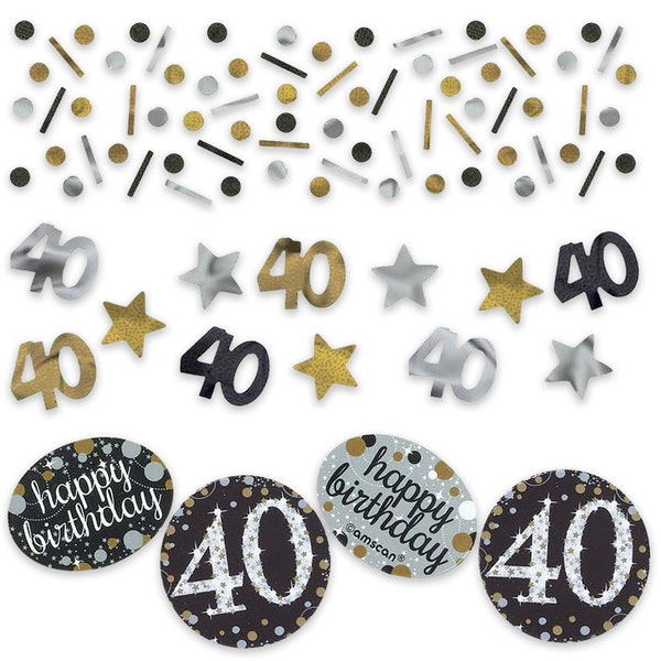 40th Birthday Table Confetti - Etsy
