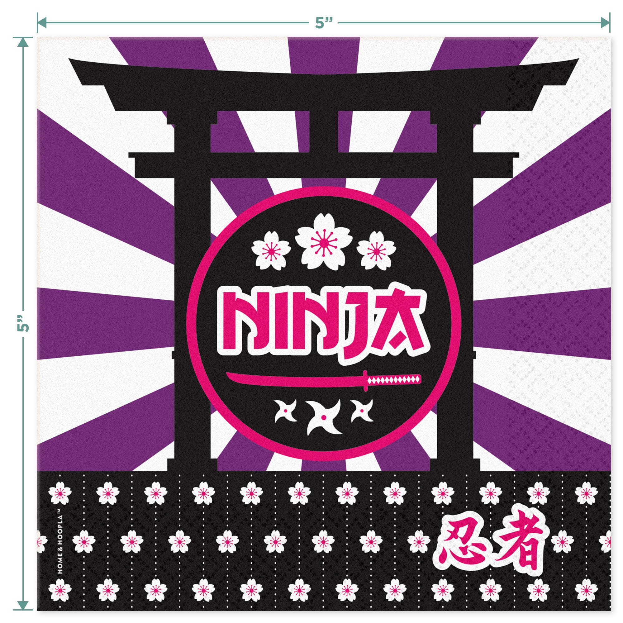 Pink Ninja Party Pack Pink and Purple Ninja Girl Paper - Etsy