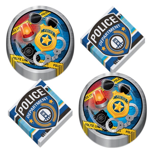 Police Party Plates - Etsy