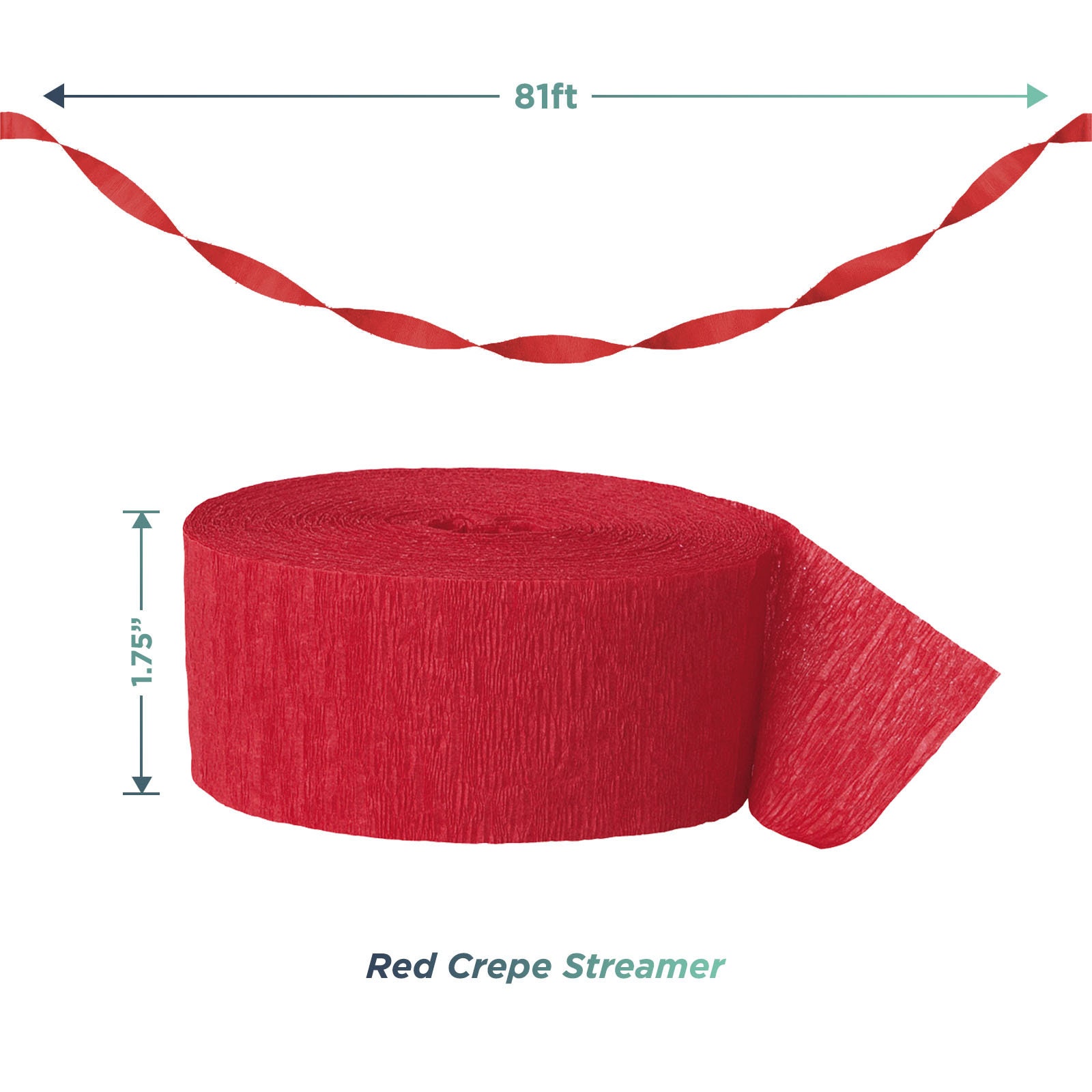 Italian Party Supplies - Italy Flag Red, White, and Green Crepe ...