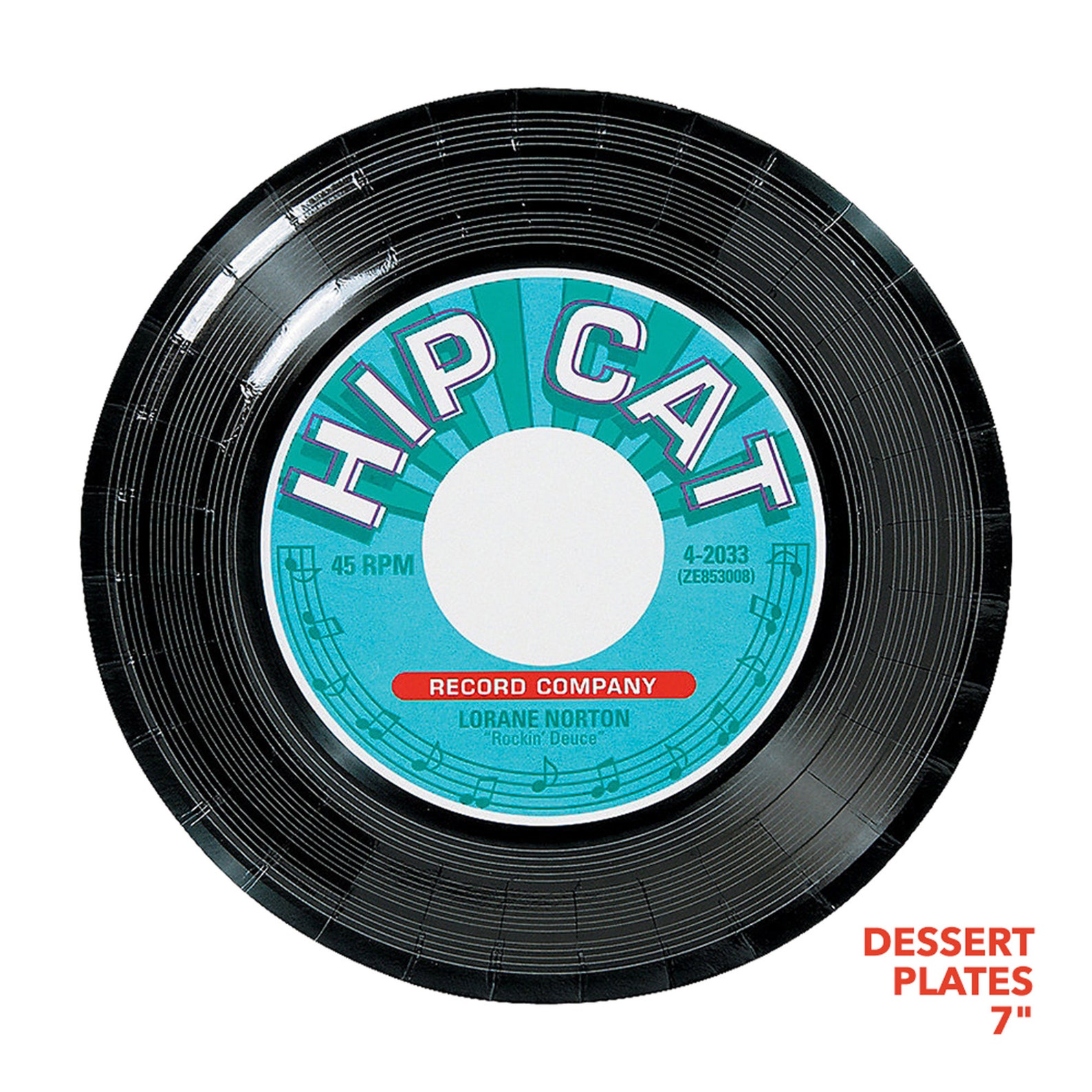 Record Themed Dessert Paper Plates and Rock & Roll Napkins - Etsy