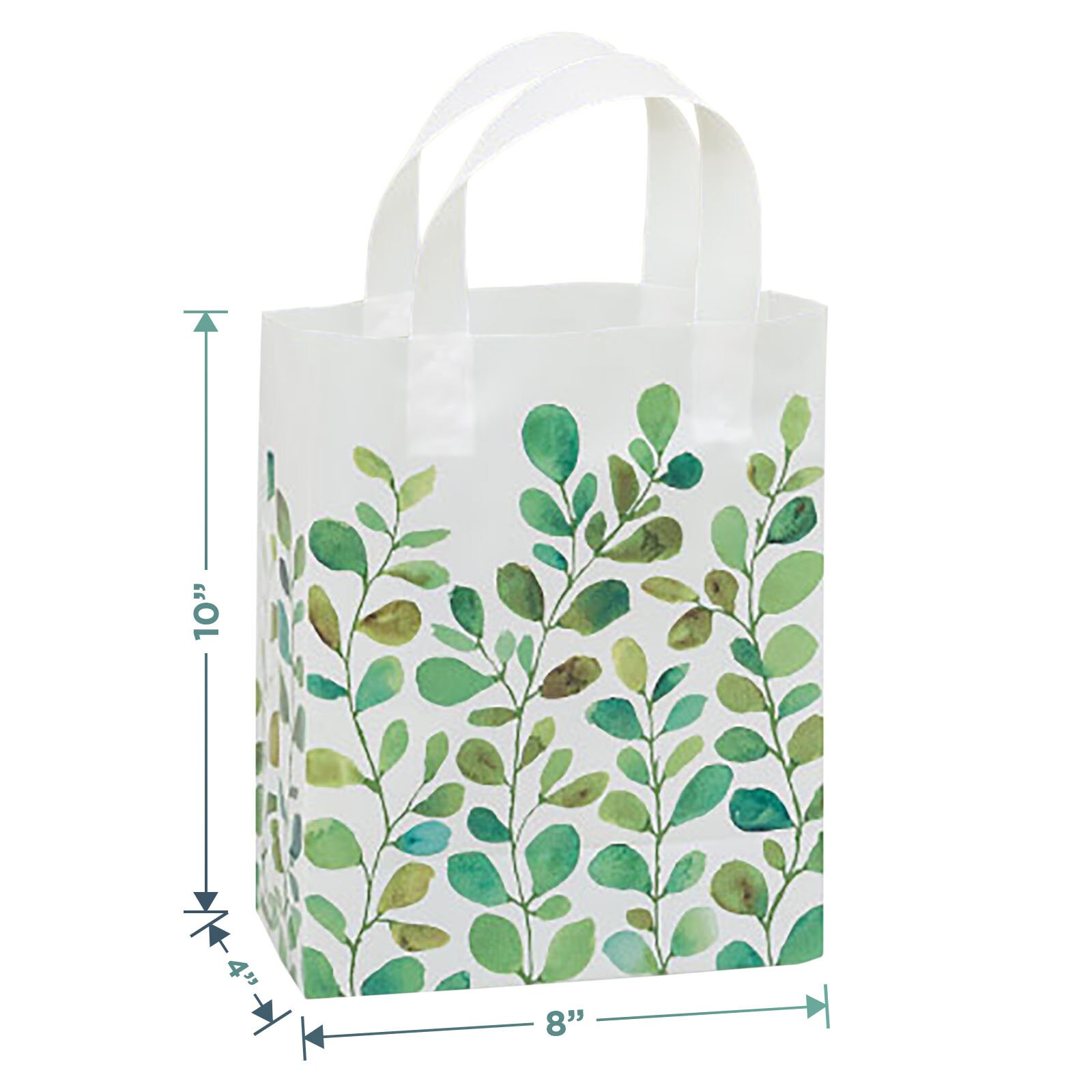 Spring Greenery Watercolor Green Leaf Plastic Gift Bags and - Etsy