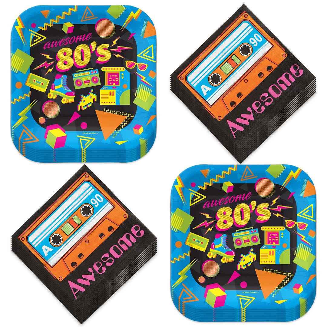 80s Party Supplies - Totally Awesome Throwback Theme 1980's Icons ...