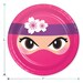Pink Ninja Party Supplies - Ninja Girl Paper Dessert Plates and Ninja ...