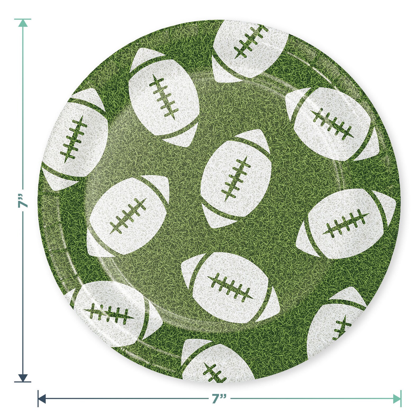 Football Fun Paper Dessert Plates and Touchdown Beverage Napkins ...