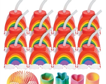 Rainbow Party Cups - Etsy