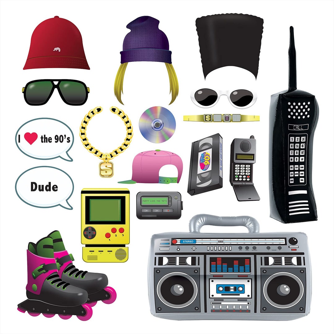 90's Party Photo Prop Signs With Inflatable Cell Phone - Etsy