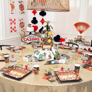 Card Party Casino Night Playing Card Suits Hanging Honeycomb ...