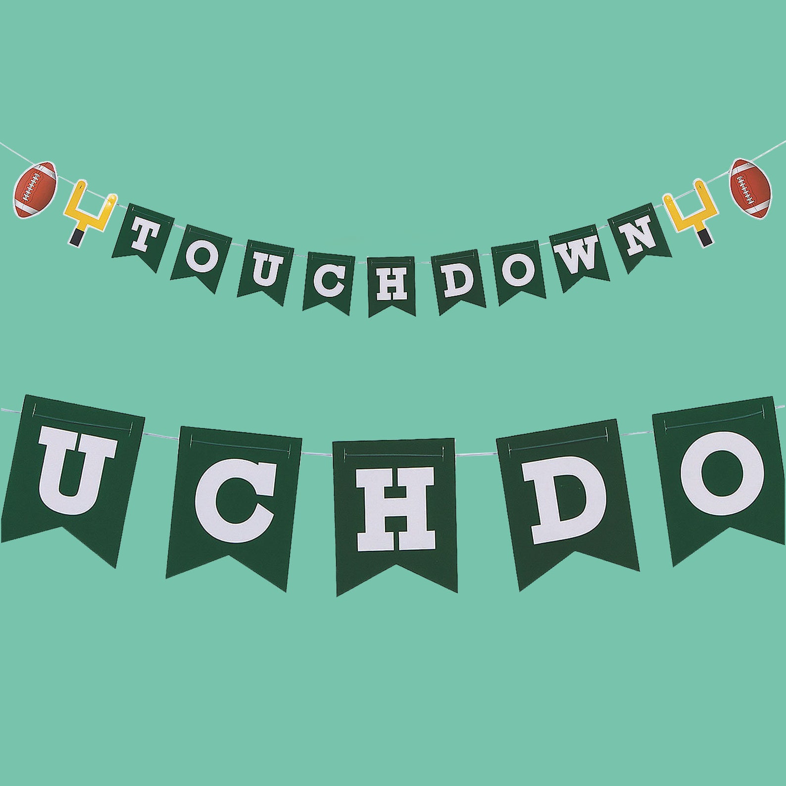 Touchdown Football Party Banner Garland, 8 Feet Long - Etsy