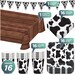 Cow Print Party Pack Black and White Cow Paper Dessert - Etsy
