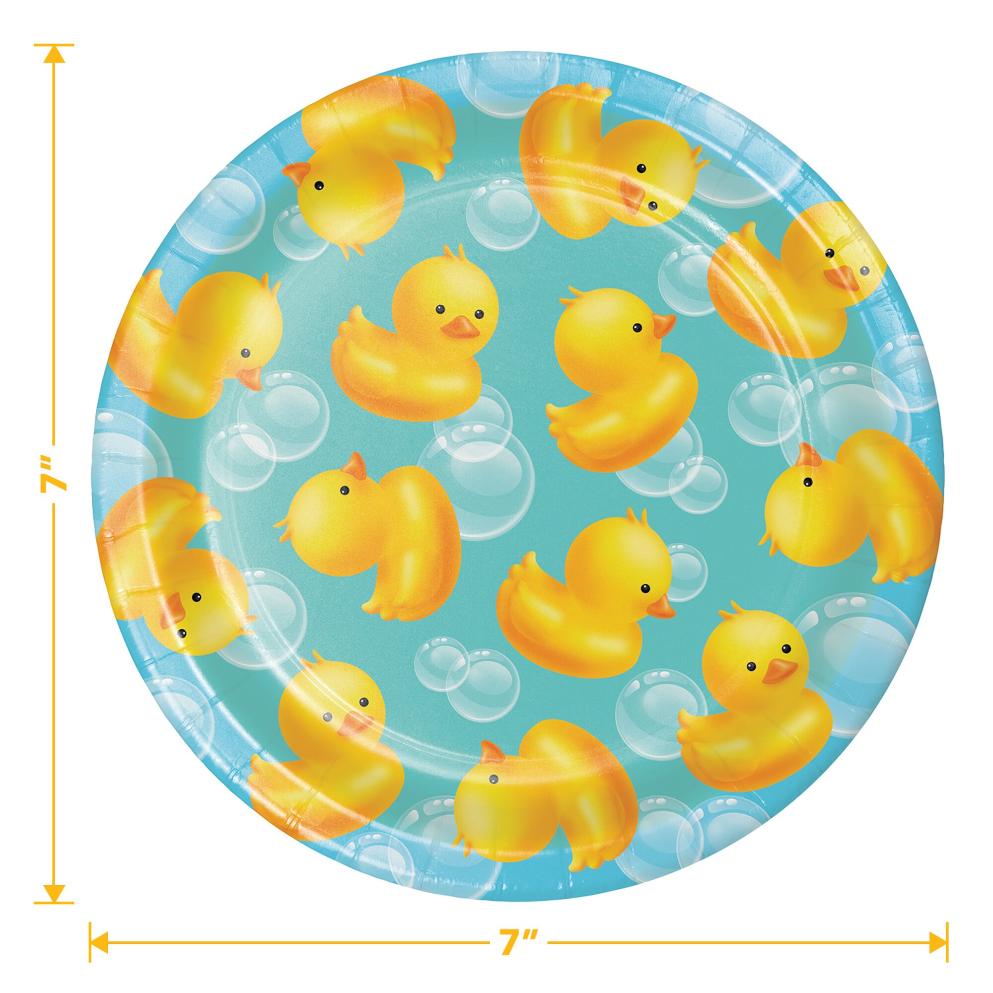 Rubber Duck Party Supplies Bubble Bath Paper Dessert Plates | Etsy